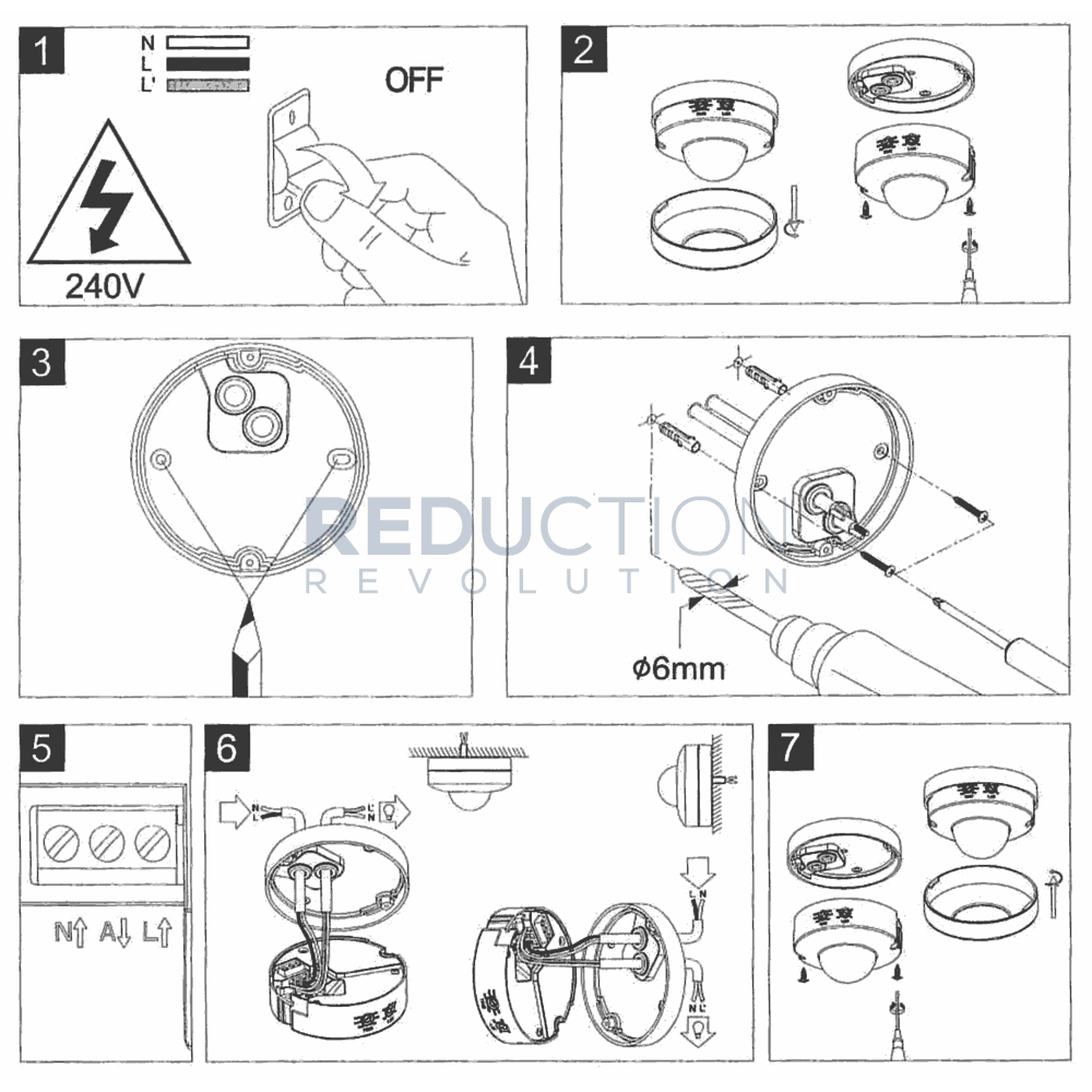 Surface Mount PIR Motion Sensor For Lights 360° by EGLO