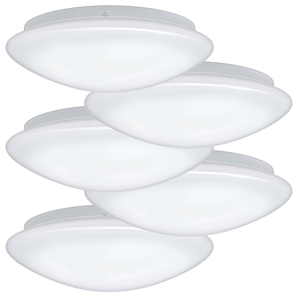 LED Oyster Light in 4 Sizes With Tri Colour Switch