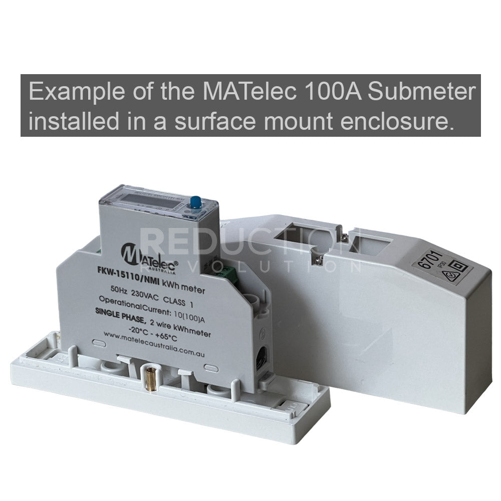 NMI Approved 100A Single Phase kWh Sub Meter by MATelec