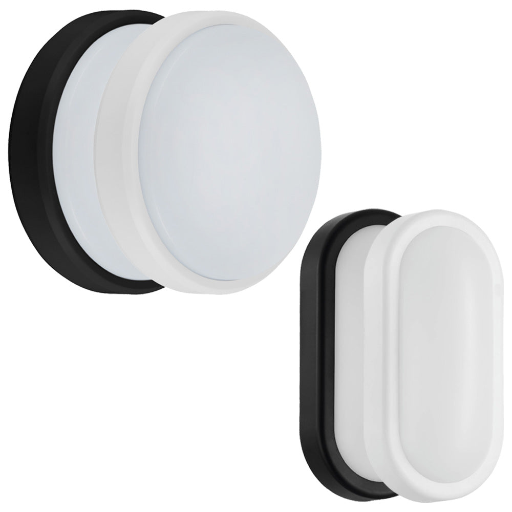 LED Bunker Light in Black & White - EGLO Burleigh