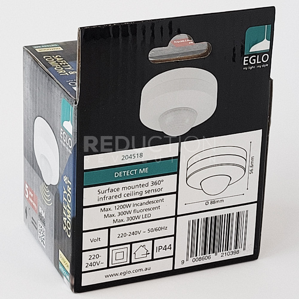 Surface Mount PIR Motion Sensor For Lights 360° by EGLO