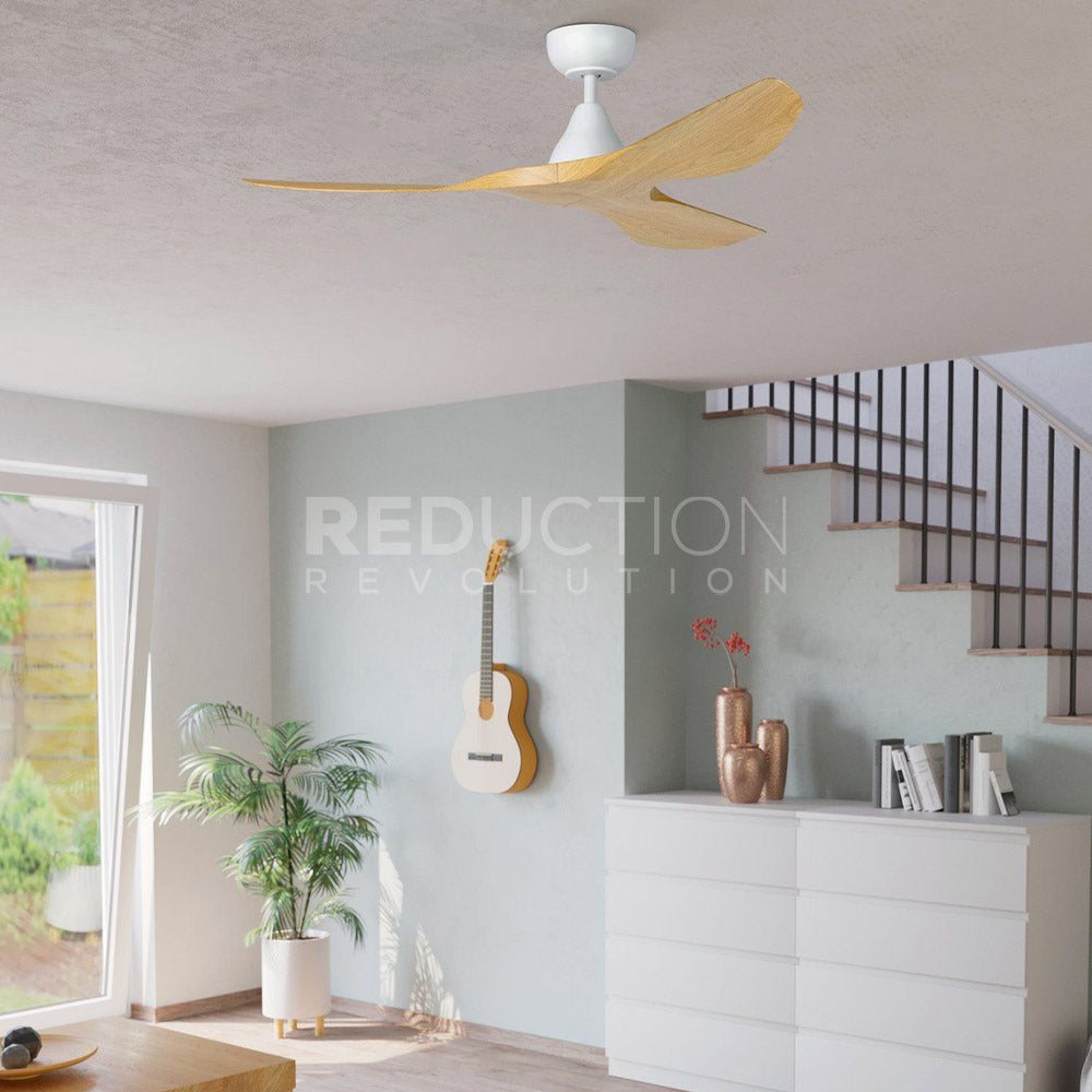EGLO Surf Oak DC Ceiling Fan - Silent, Elegant, Sleek