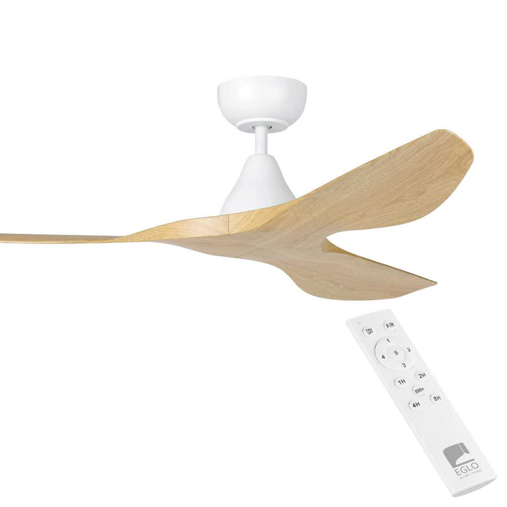 EGLO Surf Oak DC Ceiling Fan - Silent, Elegant, Sleek