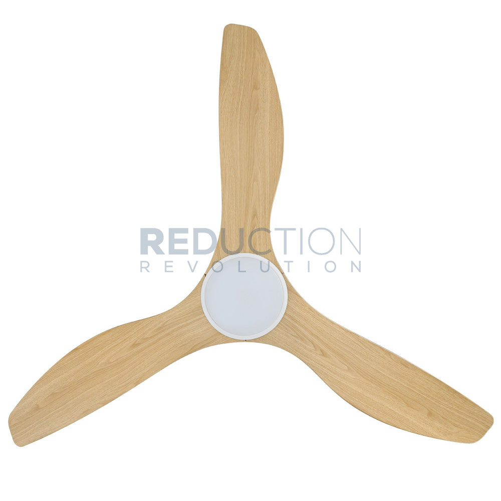 EGLO Surf Oak Wood DC Ceiling Fan With LED Light