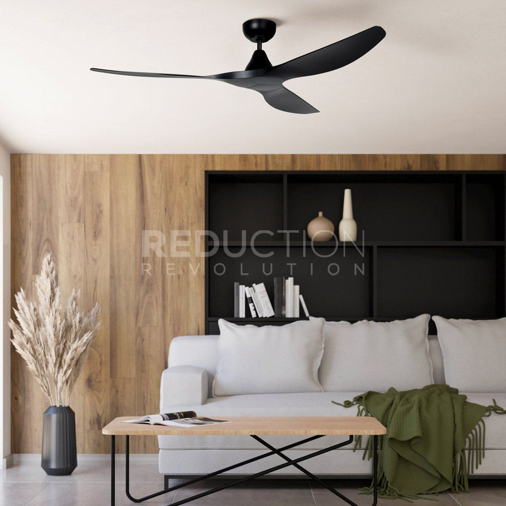 EGLO Surf Black DC Ceiling Fan - Sleek, Modern, Efficient