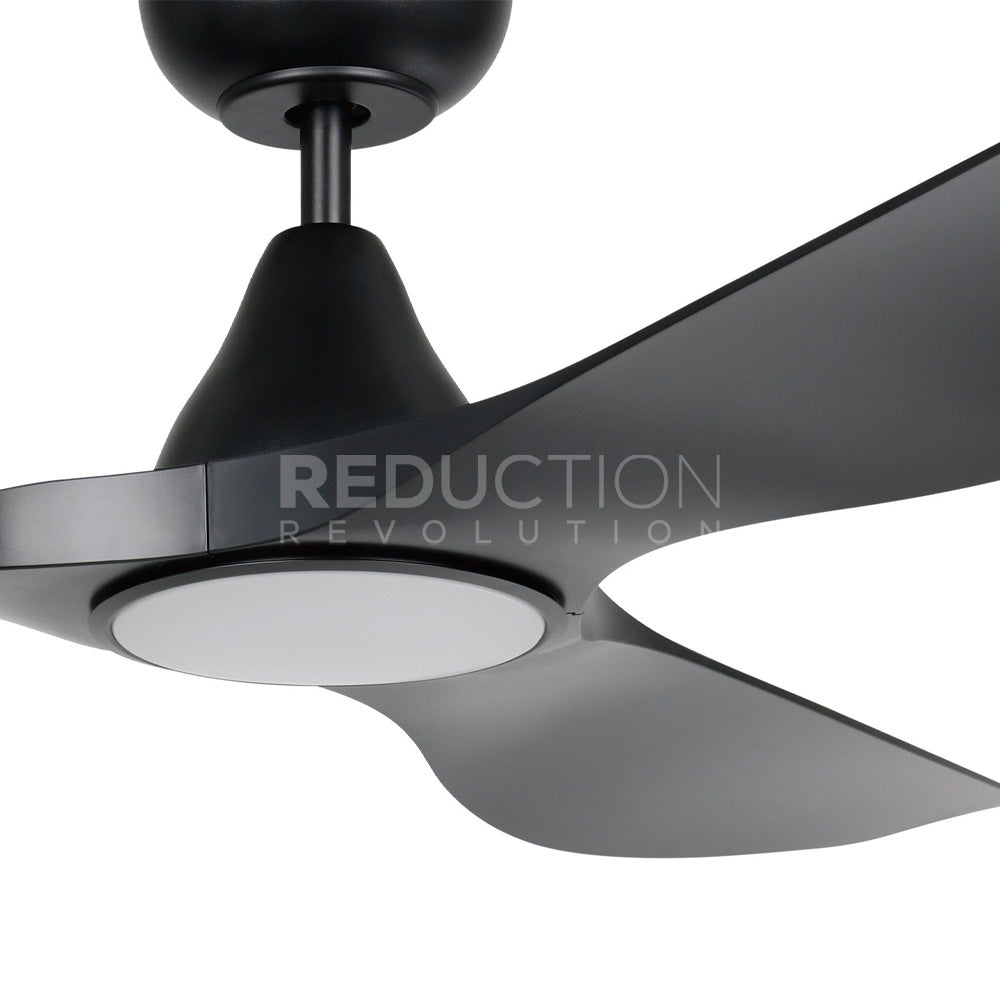 EGLO Surf Black DC Ceiling Fan With LED Light
