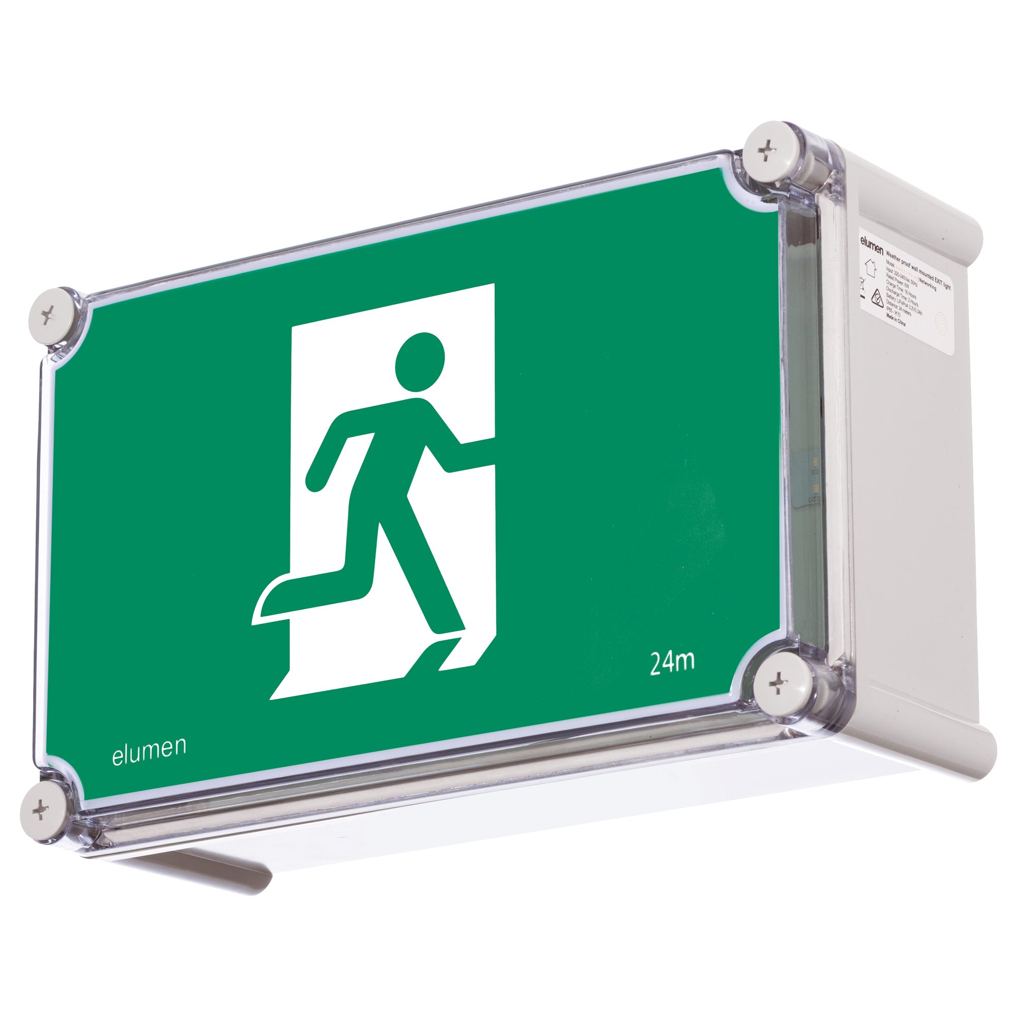 Weatherproof Exit Light - Elumen Whale IP65