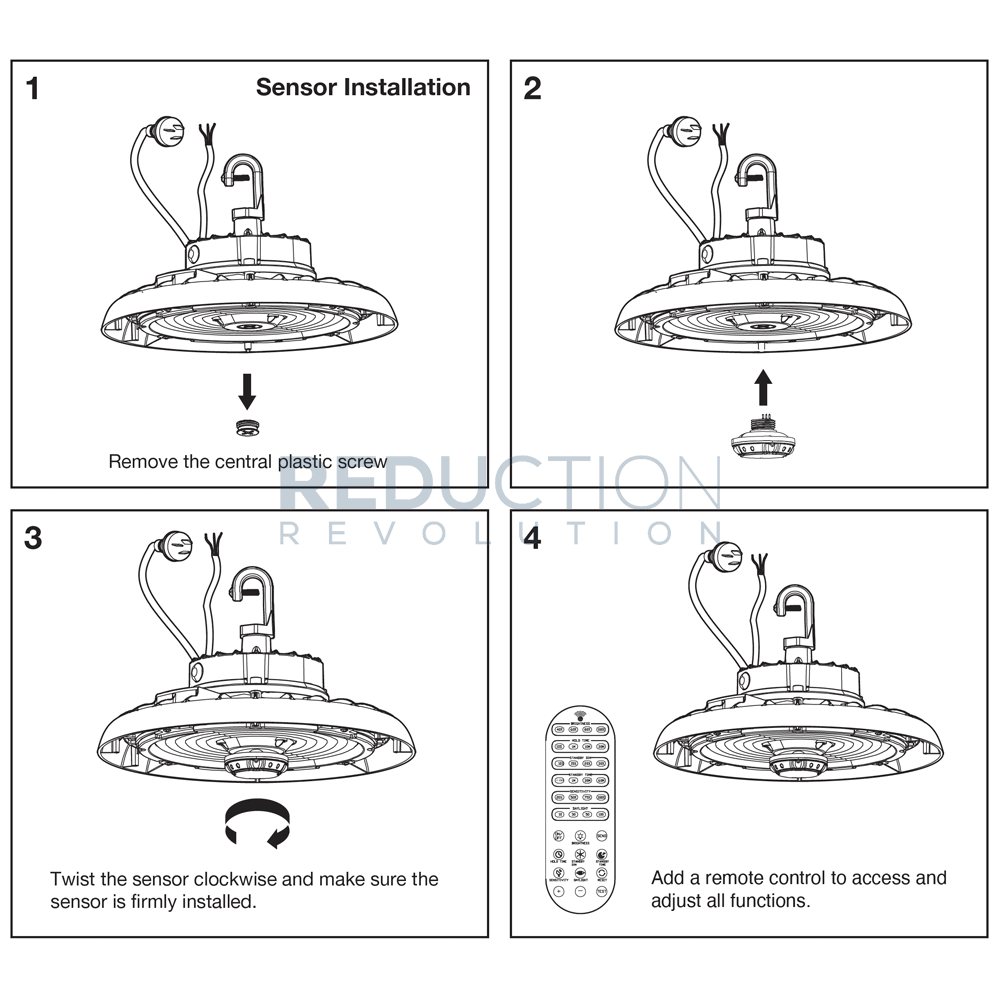 High Bay Lighting Motion Sensors Multi Wattage High Bay Light | Motion