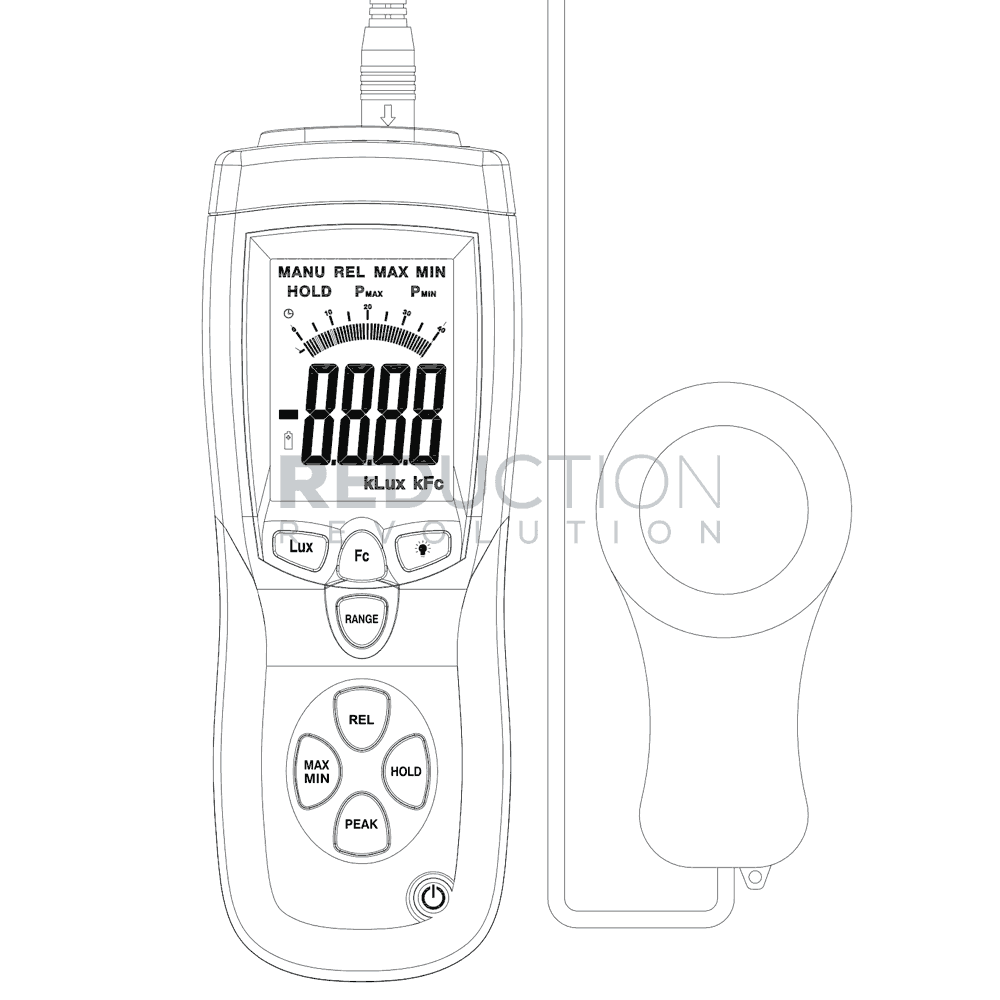 Pro Light Meter With Case - Measure Up to 400K Lux