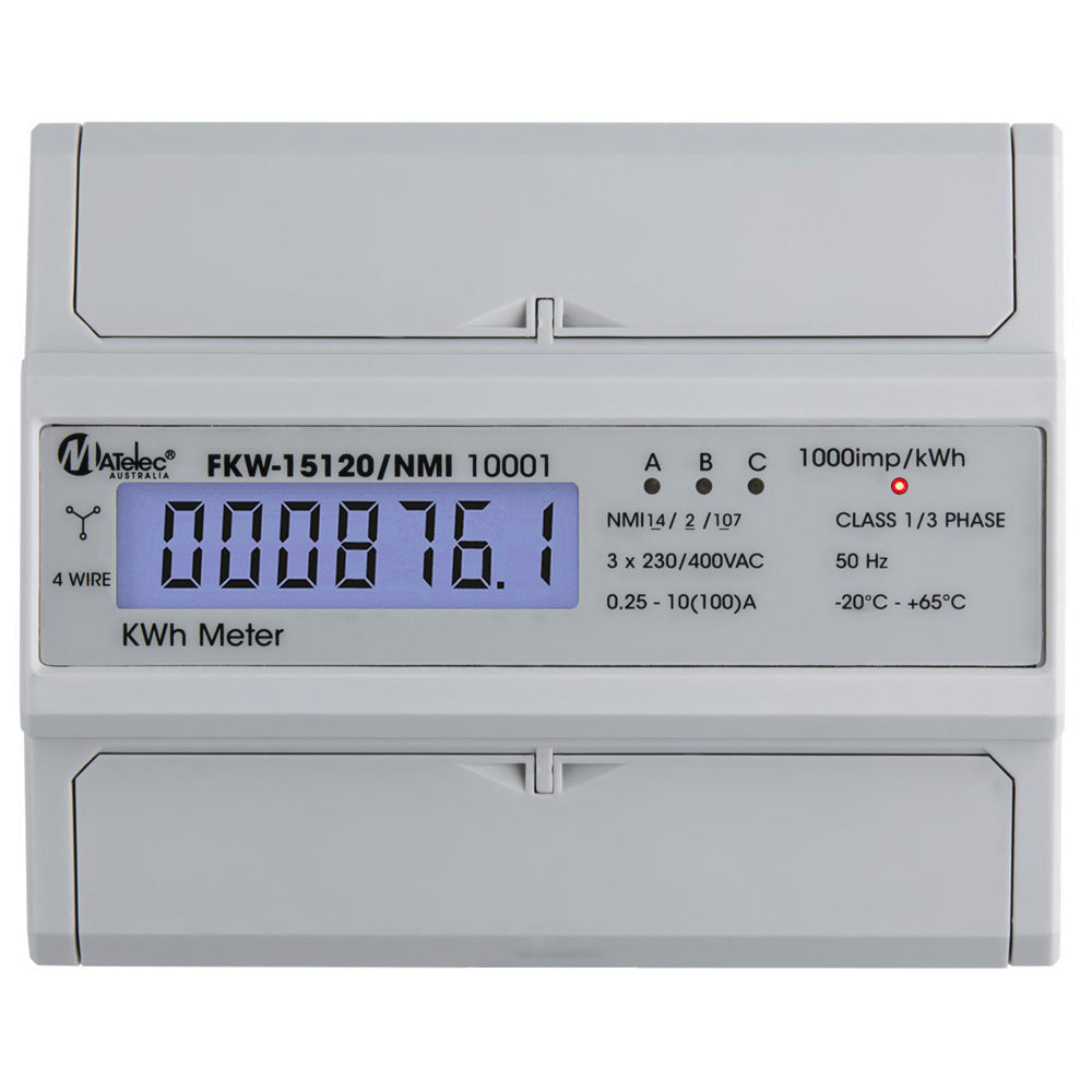 NMI Approved 3 Phase 100A Electricity Sub Meter by MATelec