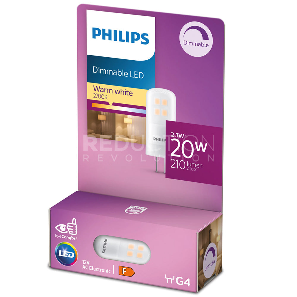 Philips G4 LED Light Bulb 2.1W (20W) Dimmable