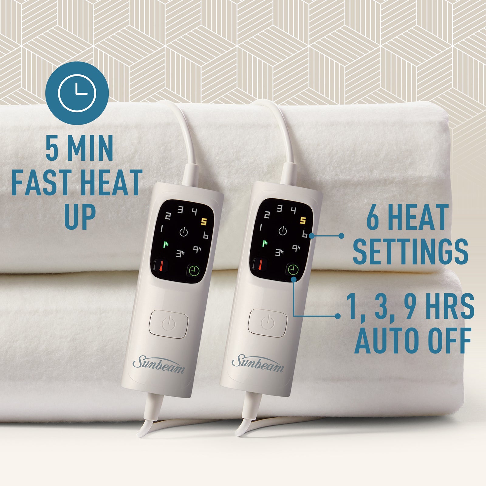 Sunbeam Sleep Perfect Queen Bed Electric Blanket (BLA6351)