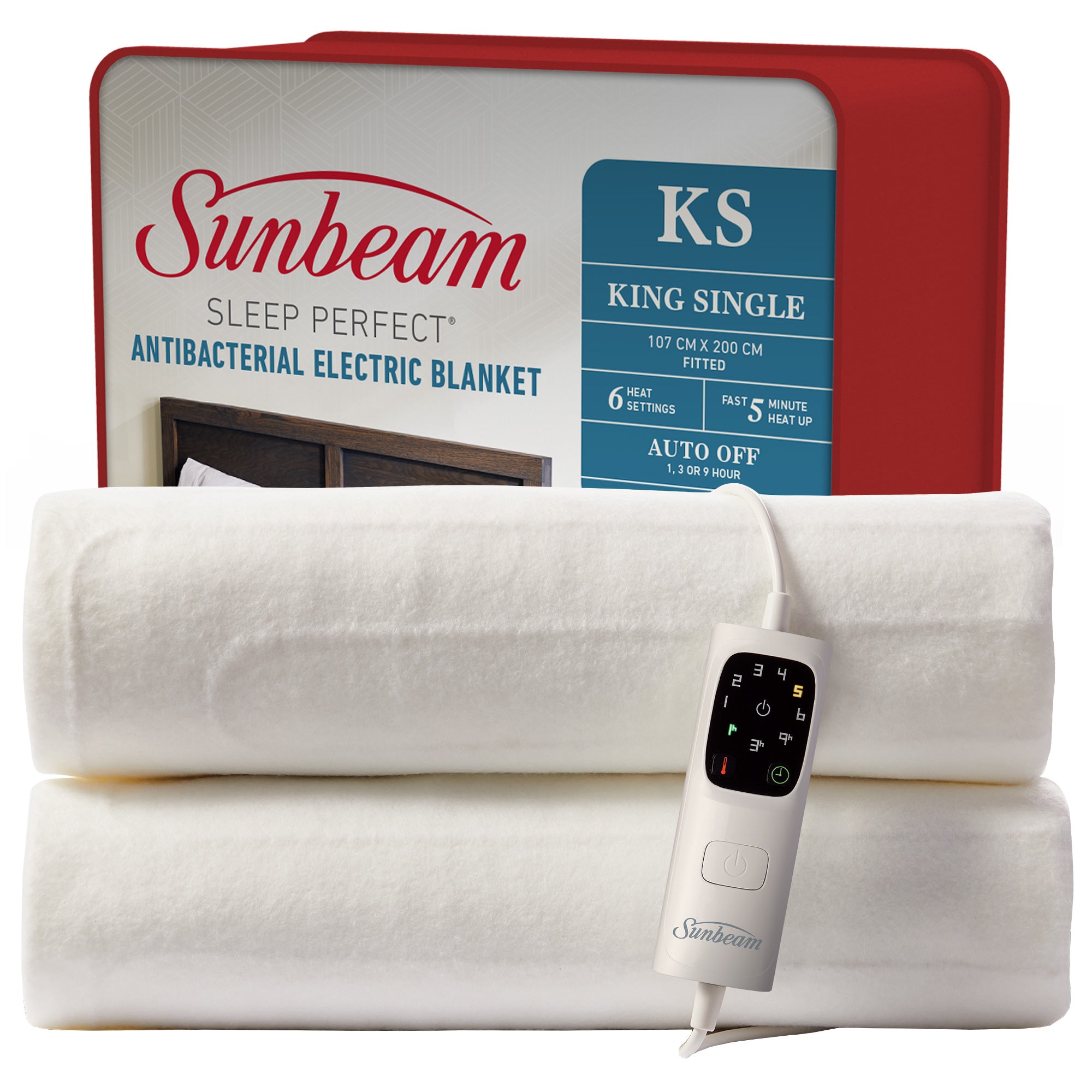 King Single Electric Blanket - Sunbeam Sleep Perfect BLA6331