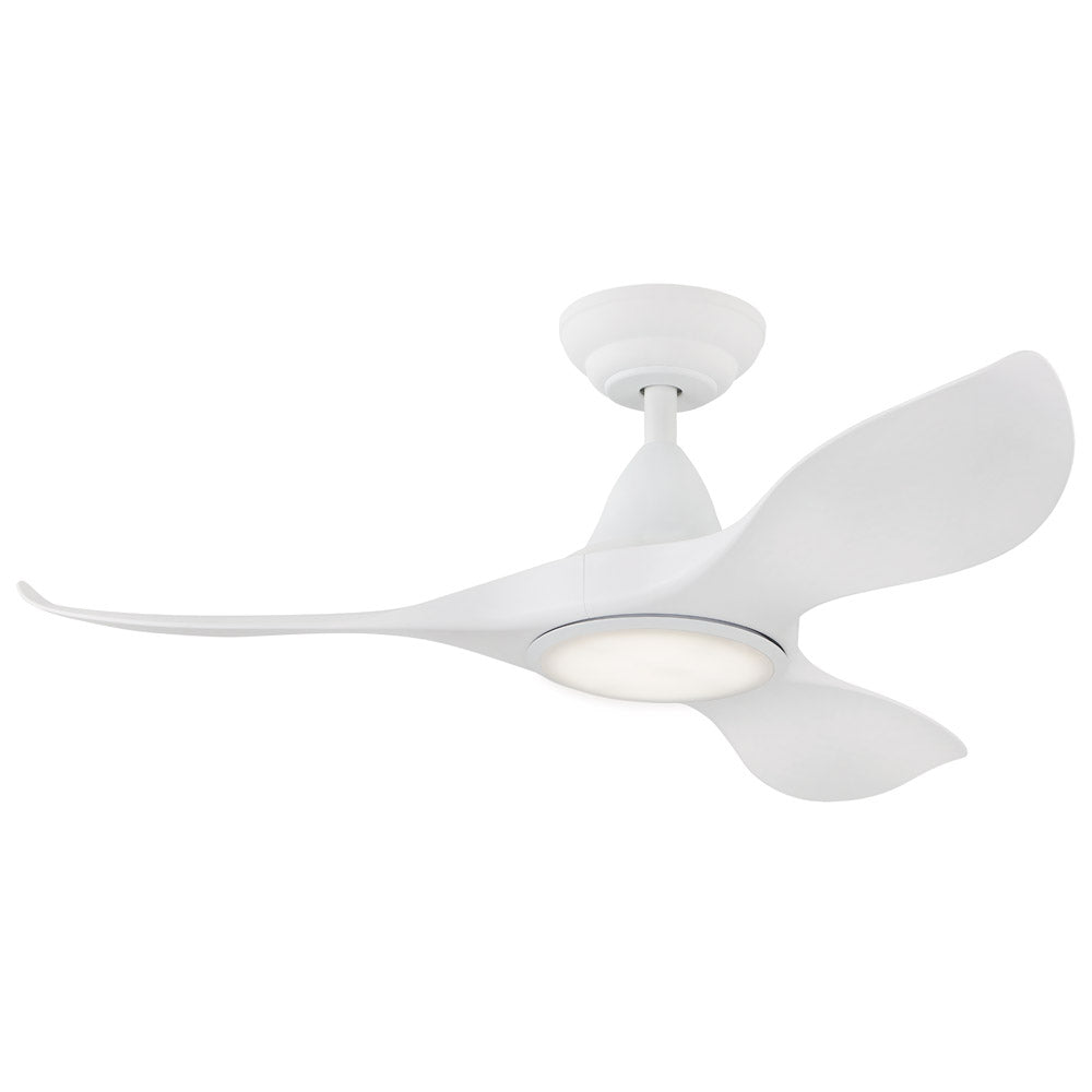 Noosa White Ceiling Fan With LED Light & Remote