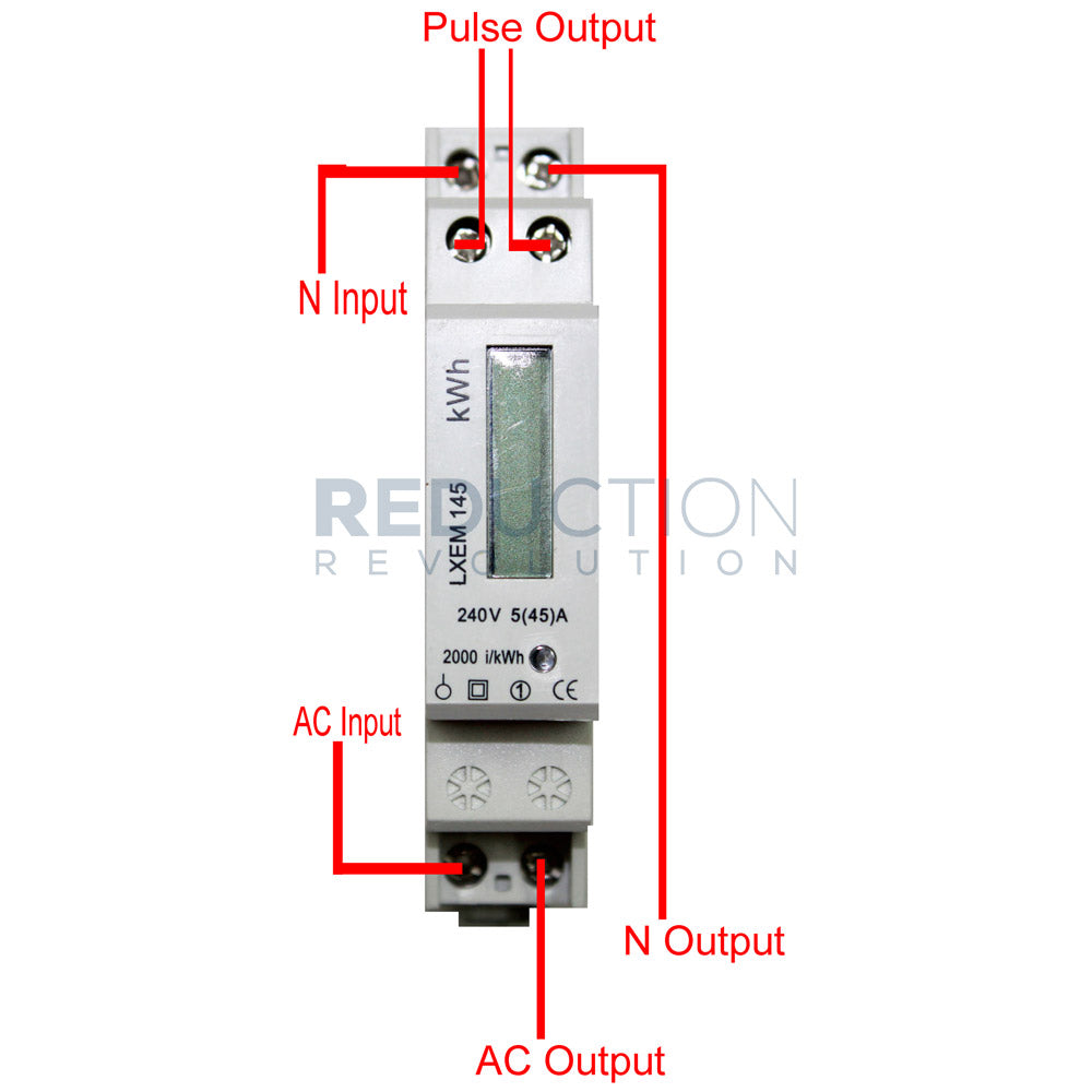 45A Single Phase Electricity Sub Meter / kWh Meter