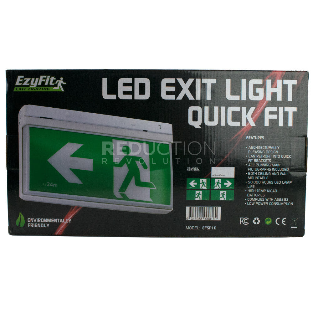 EzyFit Multi-Fit 'Quick Fit' LED Emergency Exit Light 3.5W