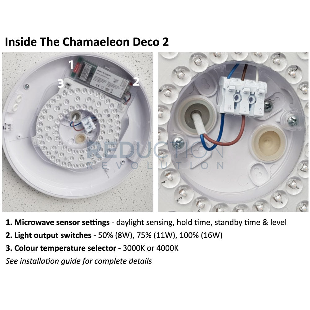 Oyster Light With Sensor - Deco 2 LED