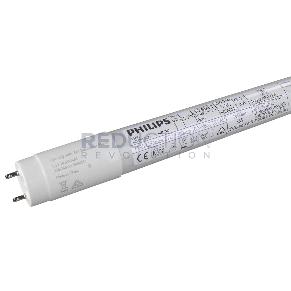 Philips 1200mm (4 Foot) Master T8 LED Fluro Tube 10.5W
