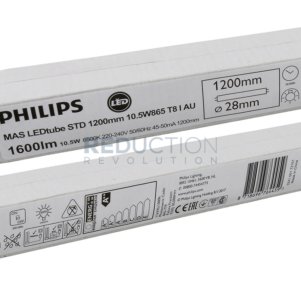 Philips 1200mm (4 Foot) Master T8 LED Fluro Tube 10.5W
