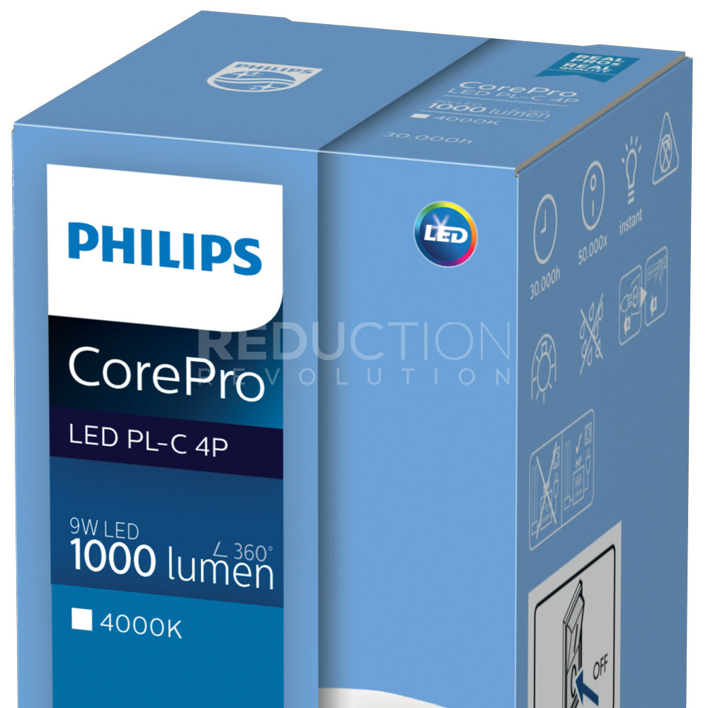 G24q-3 LED - Philips CorePro 9W (26W) 4 Pin Bulb